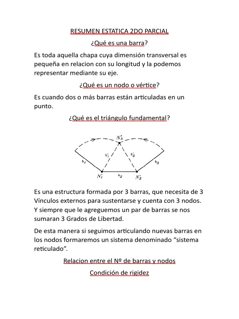 RESUMEN ESTATICA 2DO PARCIAL | PDF