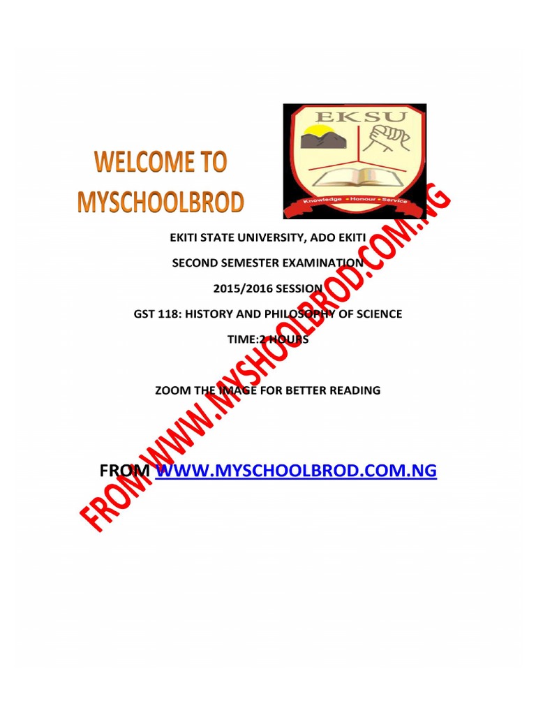 Eksu GST 118 2015 2016 | PDF