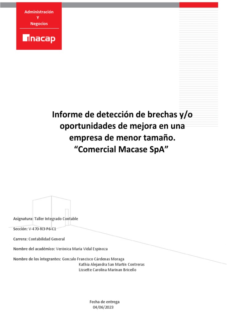 Informe Final Taller Integrado Contable | PDF