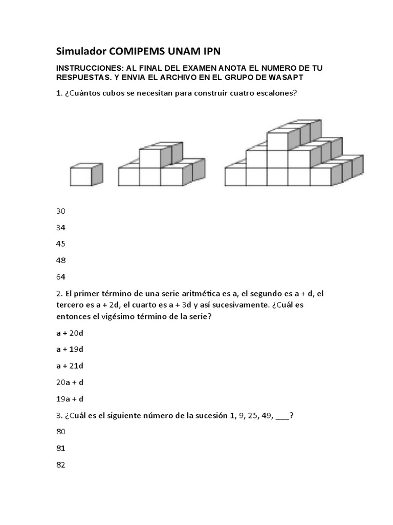 Simulador COMIPEMS UNAM IPN | PDF | Métodos y materiales de enseñanza