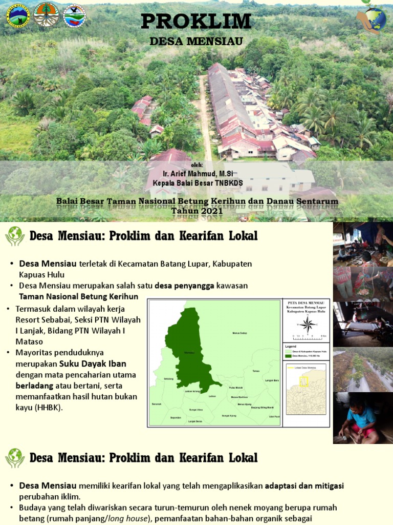 Proklim Desa Mensiau - BBTNBKDS | PDF | Teknologi & Rekayasa