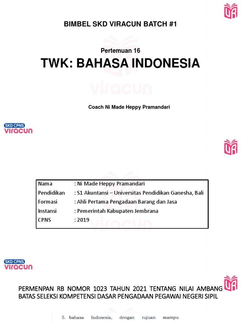 Pertemuan 17 - TWK Bahasa Indonesia | PDF