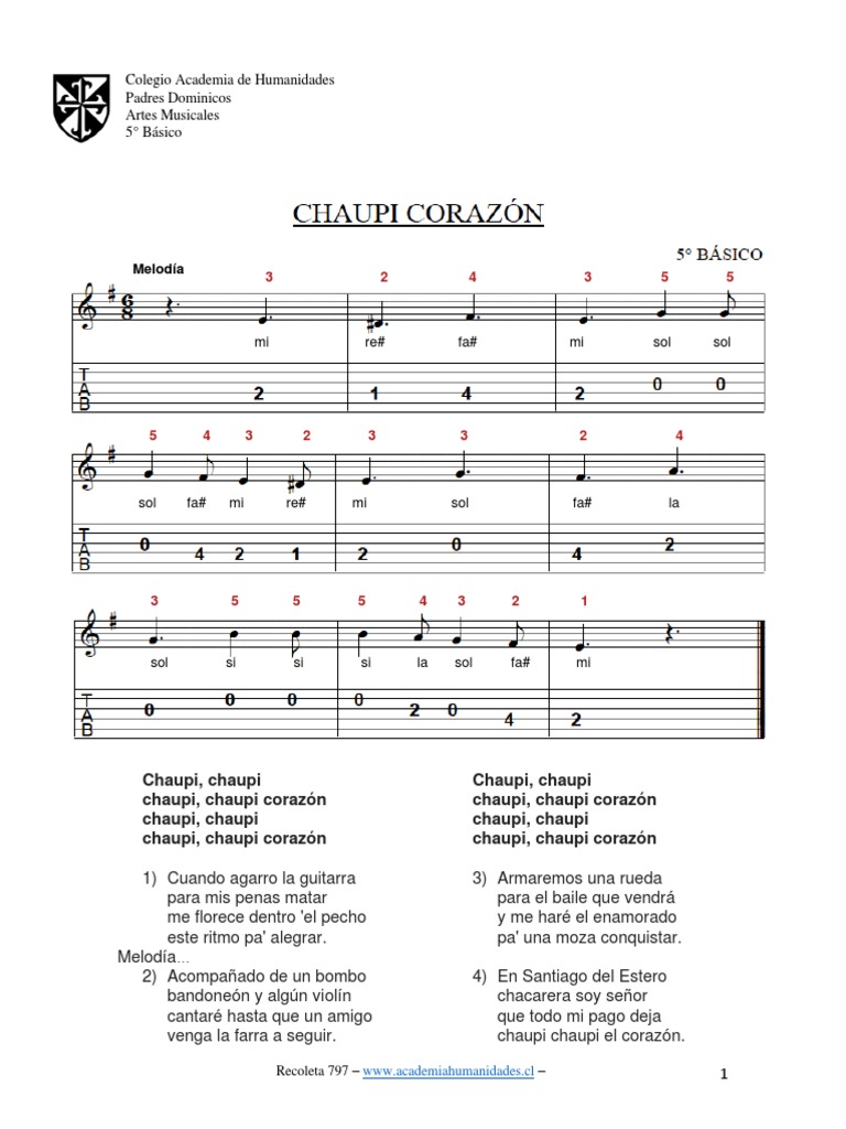 Chaupi Corazón - 5° Básico | PDF