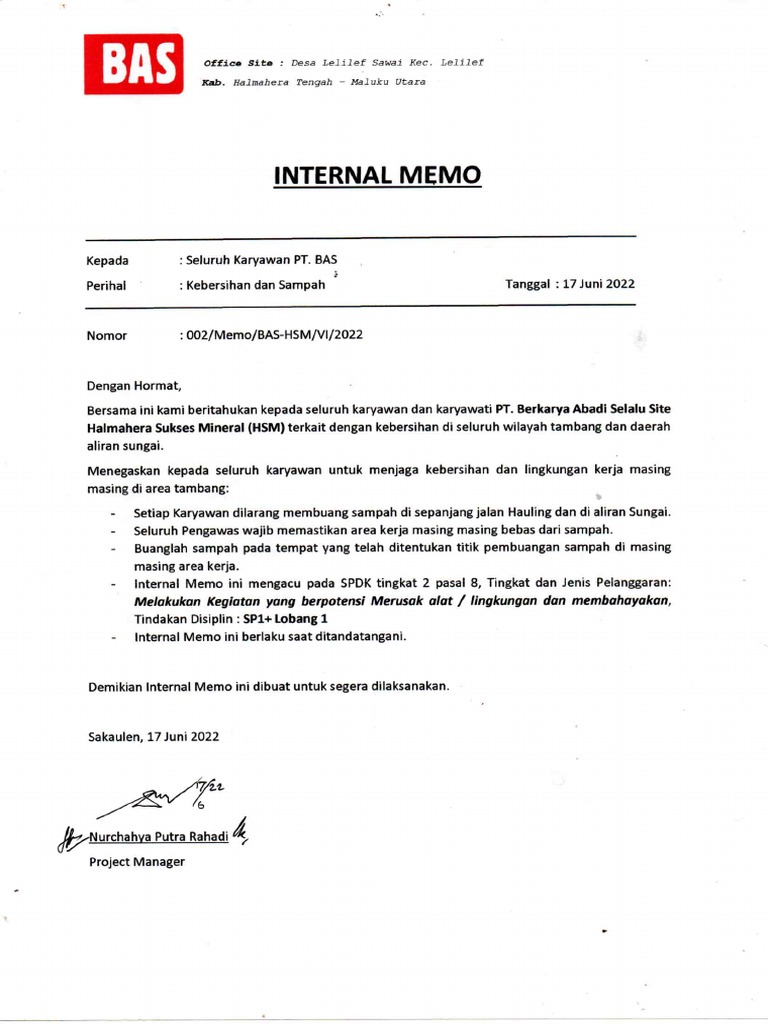 Internal Memo | PDF