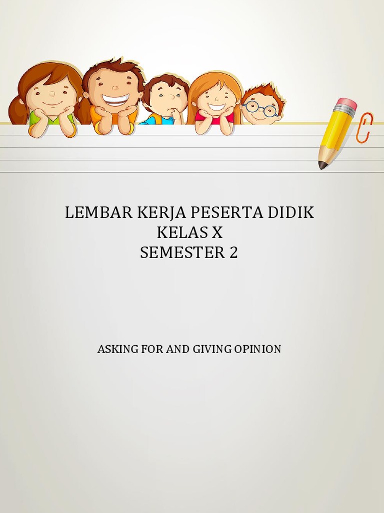 LKPD ASKING FOR AND GIVING OPINION | PDF