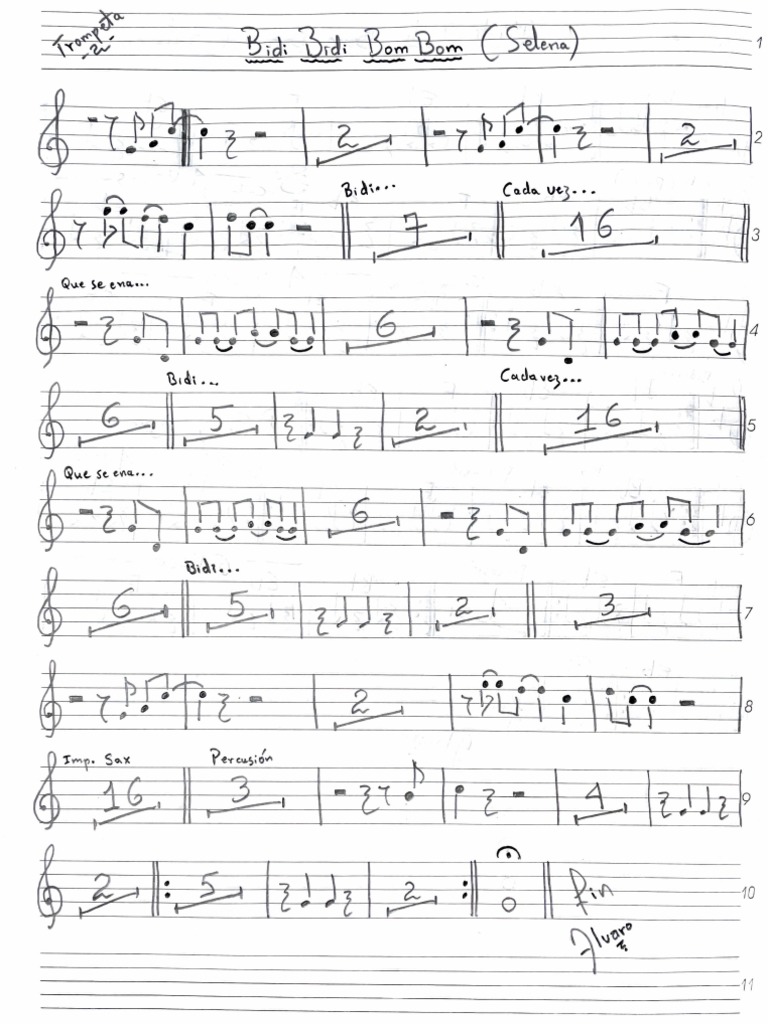 Bidi Bidi Bom Bom Trompeta | PDF