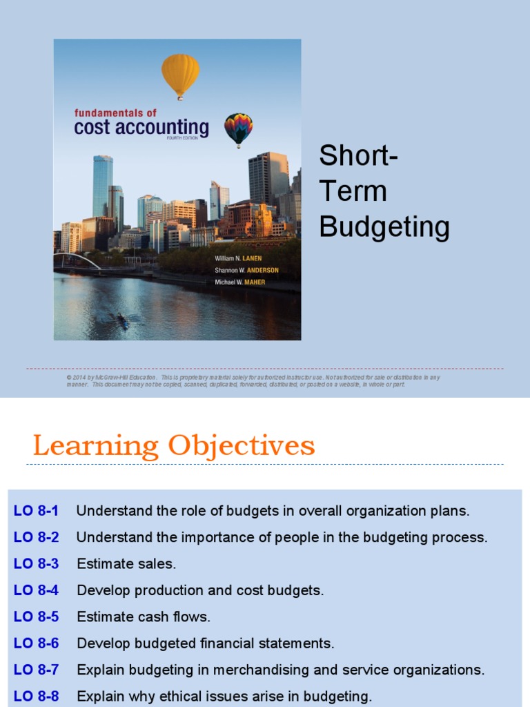 Short Term Budgeting | PDF | Balance Sheet | Cost Of Goods Sold
