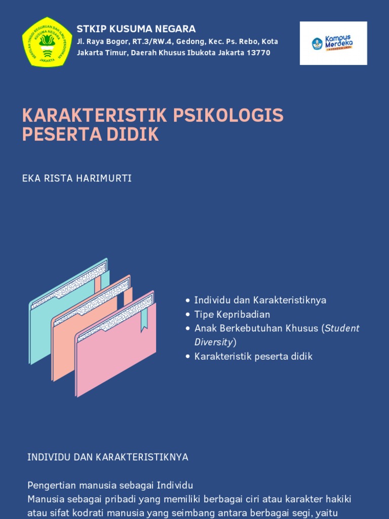 Karakteristik Psikologis Peserta Didik - Compressed | PDF
