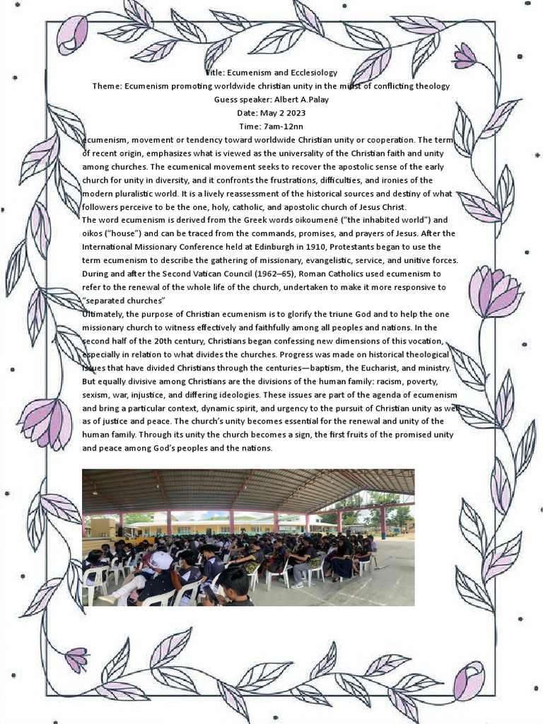 Ecumenism | PDF | Ecumenism | Christian Church