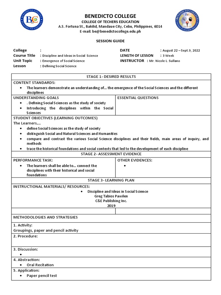 1 Diss Session Guide | PDF
