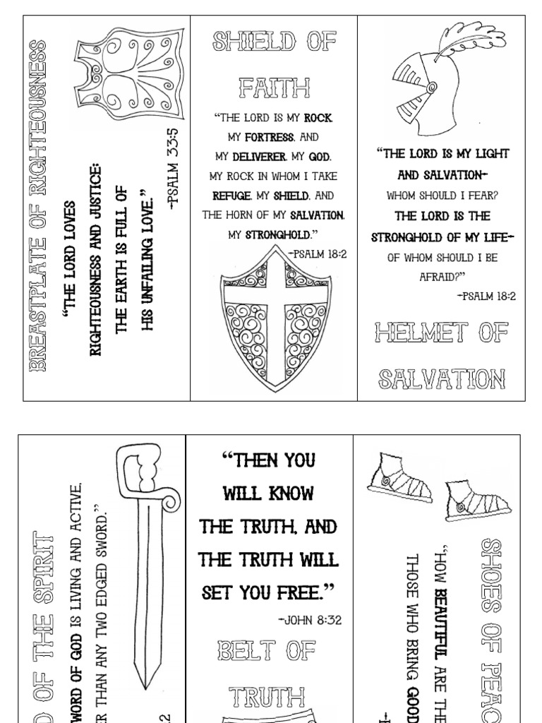 Armor of God Bookmarks | PDF
