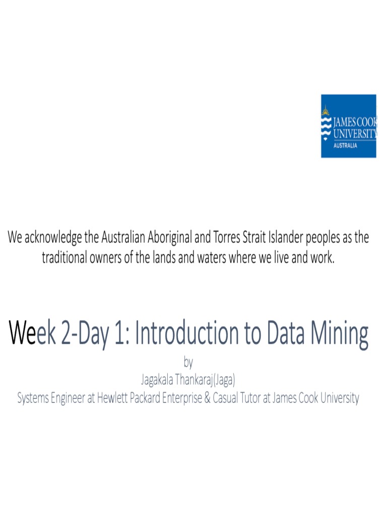 Week2-Day 1-Introduction To Data Mining | PDF