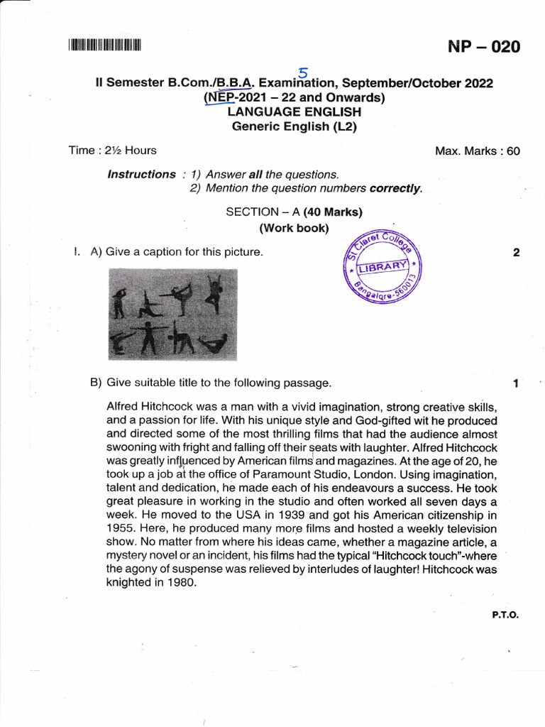 5 Generic English Sep Oct 2022 | PDF