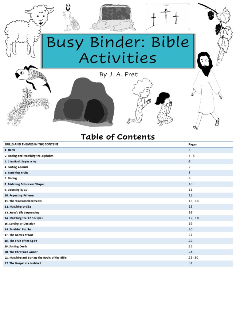 Busy Binder Bible Activities | PDF | Religious Belief And Doctrine