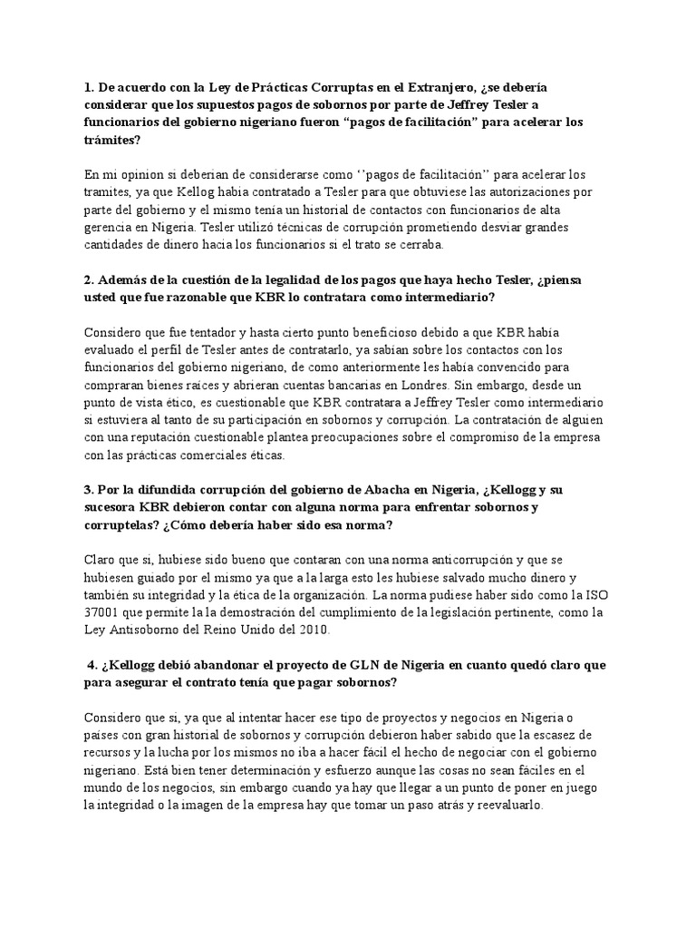Caso Kellog - KF | PDF | Corrupción política | Nigeria