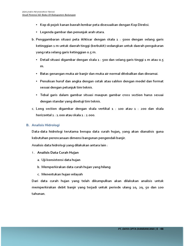 Studi Potensi Air Baku Bulungan | PDF