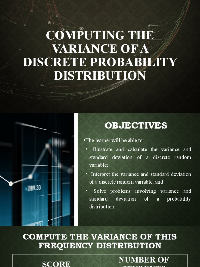 c1l5 Variance of A Discrete Probability Distribution | PDF | Variance | Standard Deviation