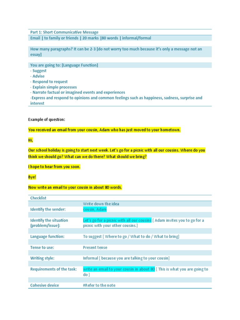 18.5.2021 Part 1 Short Communicative Message | PDF | Communication ...