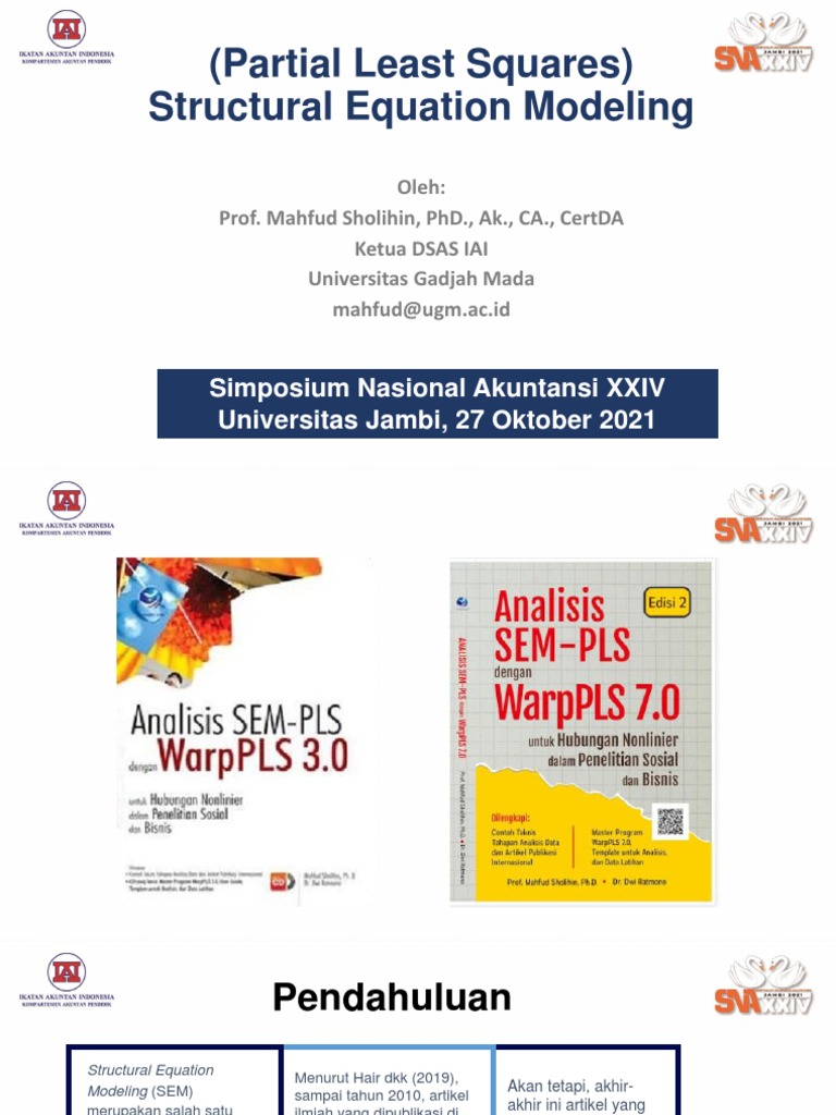 Workshop Kuantitatif - SEM-PLS - SNA24 - Mahfud - Final | PDF | Komputer