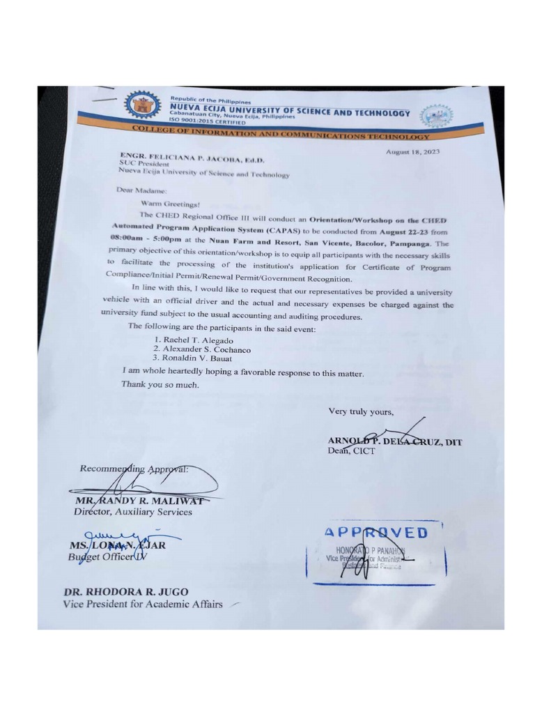 CAPAS Letter | PDF