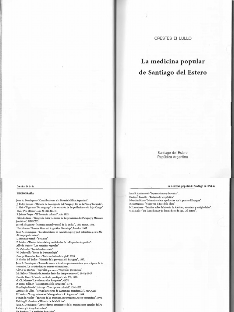 Di Lullo-La Medicina Popular de Santiago Del Estero | PDF