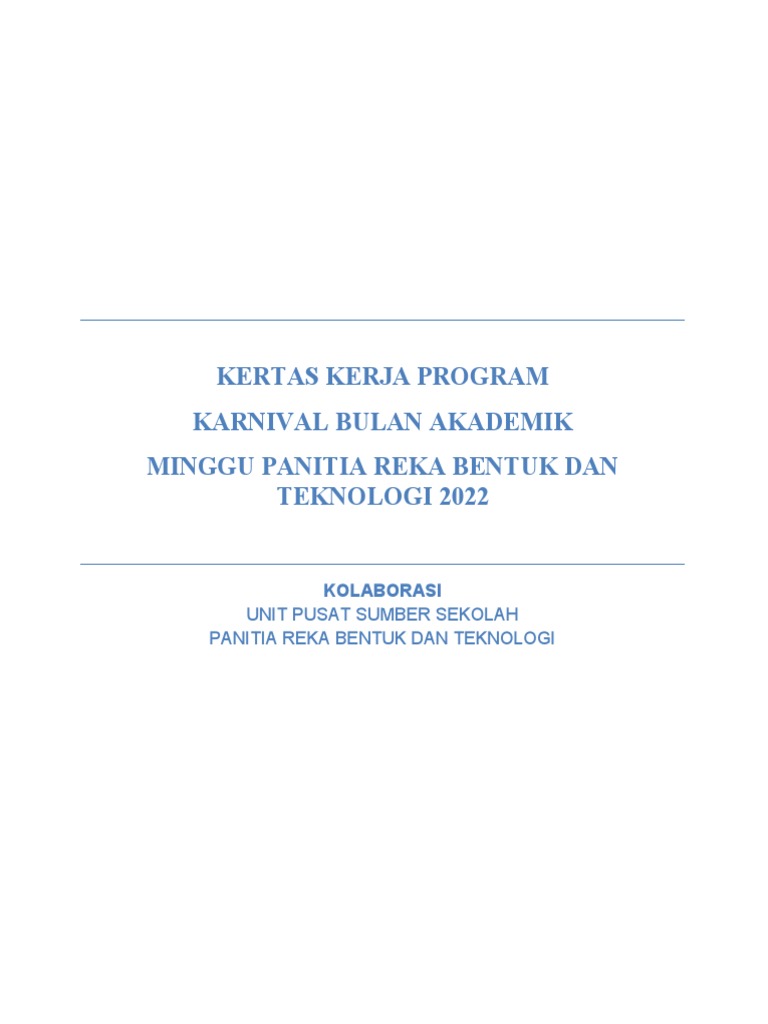 KERTAS KERJA MINGGU RBT 2022 v1 | PDF
