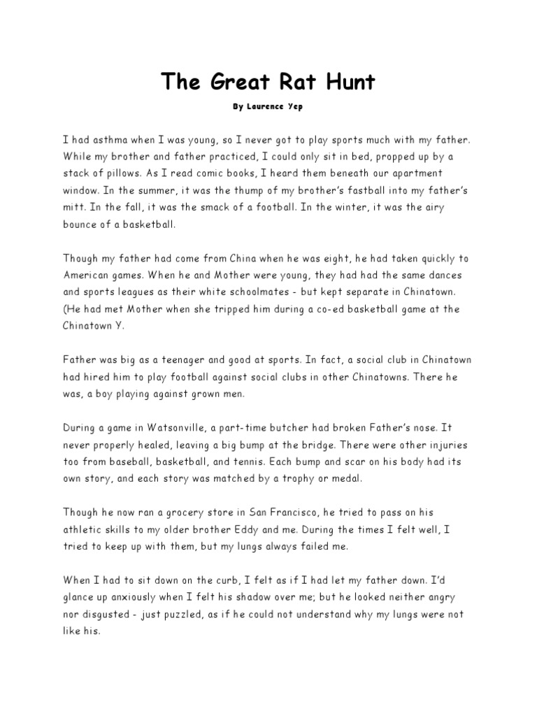 8th Grade The Great Rat Hunt | PDF