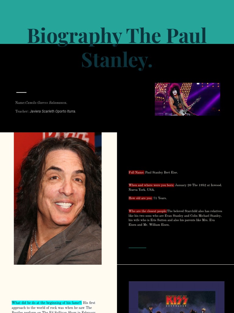 Biografia de Paul Stanley en Ingles | PDF