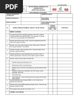 Form Check List Inspeksi Genset | PDF