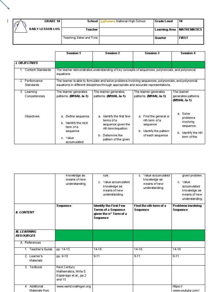 g10 DLL First Quarter | PDF