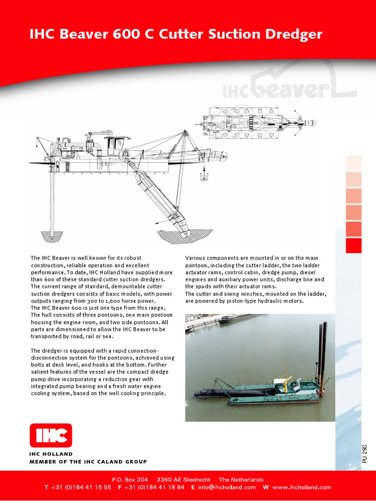 10 - Beaver600c Dredger Technical Data | PDF | Dredging | Pump