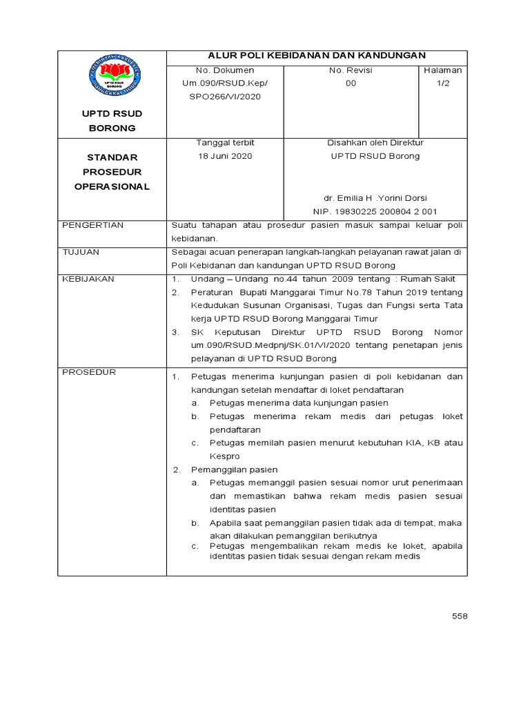 266 SPO Alur KEBIDANAN DAN KANDUNGAN | PDF