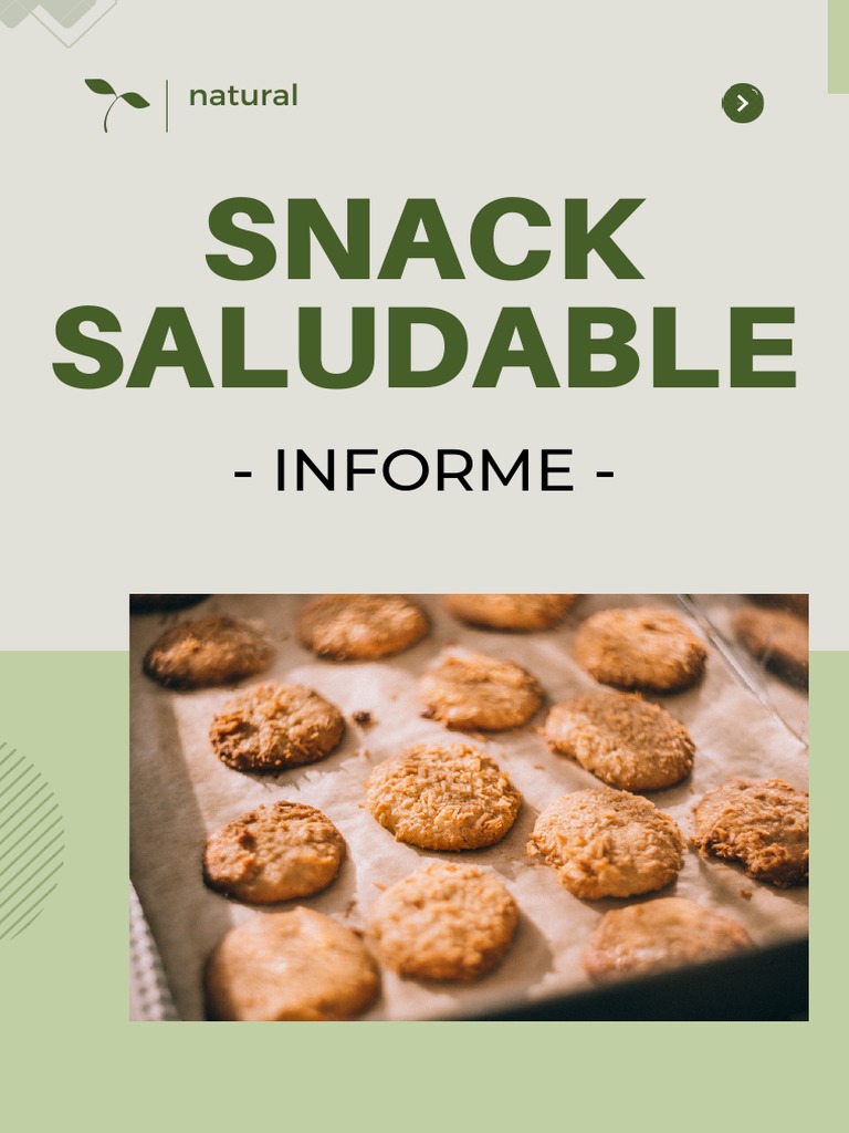 Proyecto D Snack Saludables | PDF | Nutrición | Dieta y nutrición