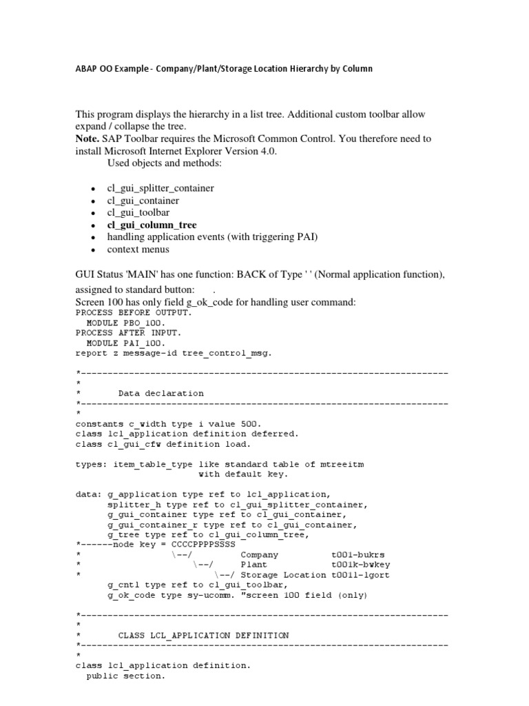 ABAP ALV Tree Exemplo | PDF | Information Technology Management | Digital Technology
