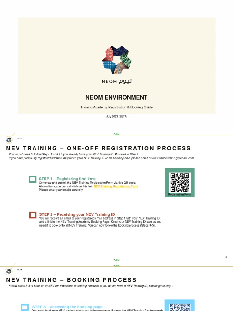 NEV Training Academy - Registration & Booking Guide (BETA) | PDF | Computing | Software