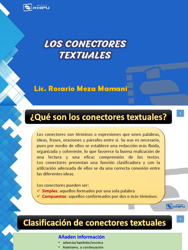 Sesión 21-Conectores Textuales | PDF