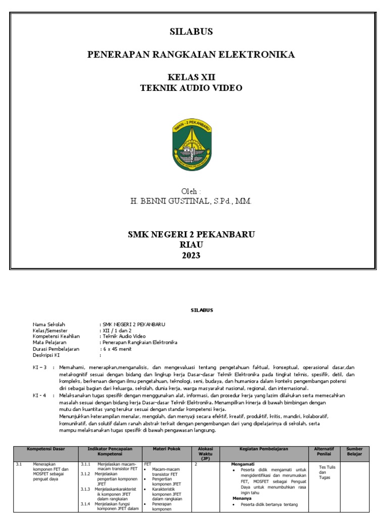 Silabus PRE Nadia Utari | PDF