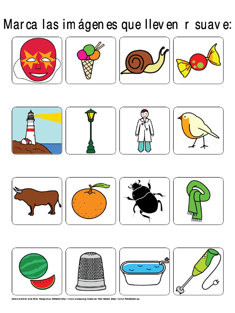 Conciencia Fonologica Marcar Fonema R Suave | PDF