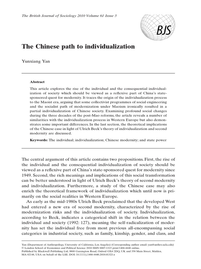 Chinese Individualization and Modernity | PDF | Maoism | Socialism