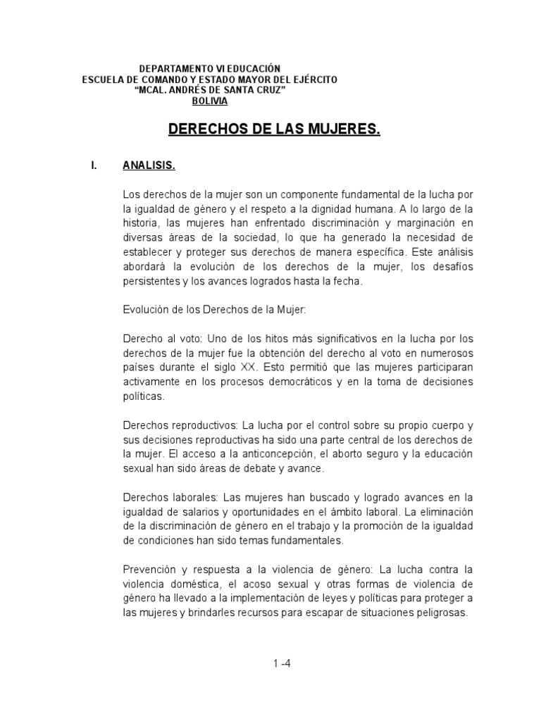 Derechos de La Mujer | PDF | Estudios de género | Igualdad de género