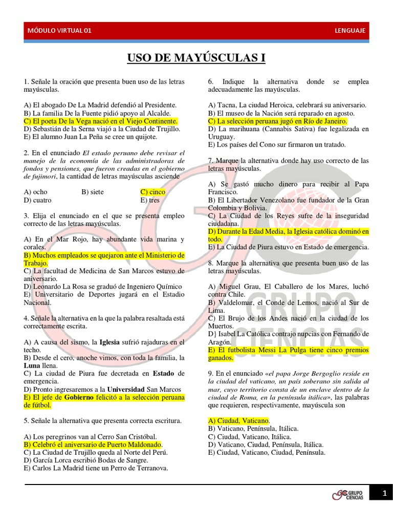 CLAVES Material Extra 11 - USO DE MAYUSCULAS | PDF | imperio Romano | Perú