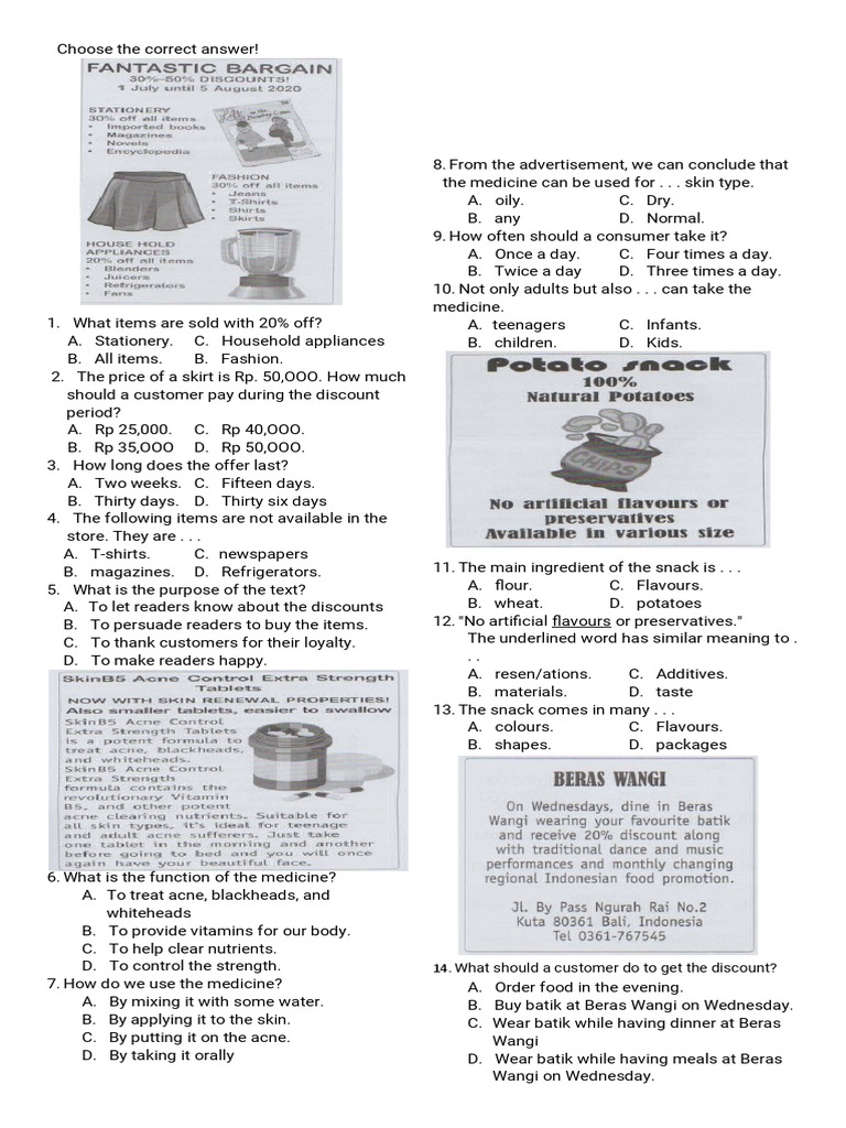 Soal Advertisement XI Peminatan | PDF