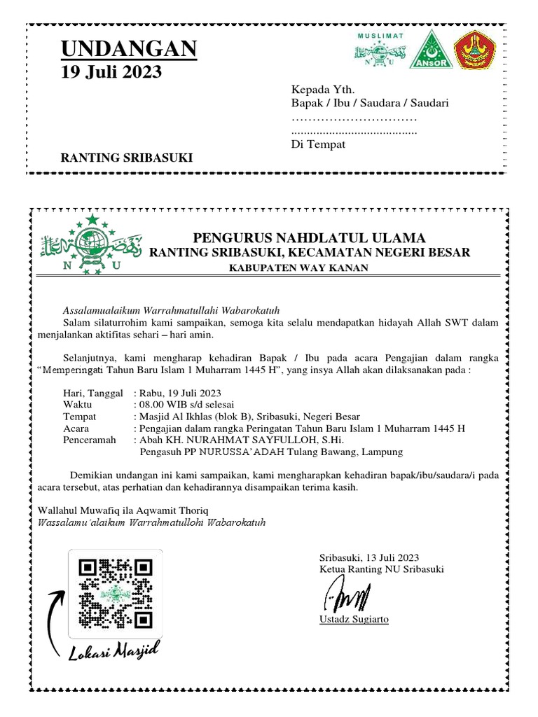 Undangan 1 Suro-1 | PDF