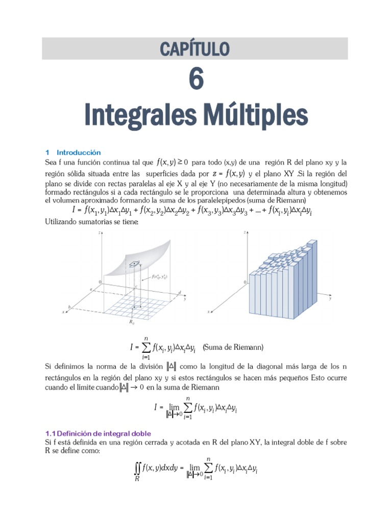 Cap6 Integrales Multiples | PDF | Integral | Análisis matemático