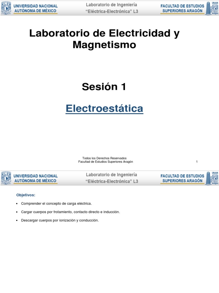 Practica 1 | PDF | Electrostática | Electricidad