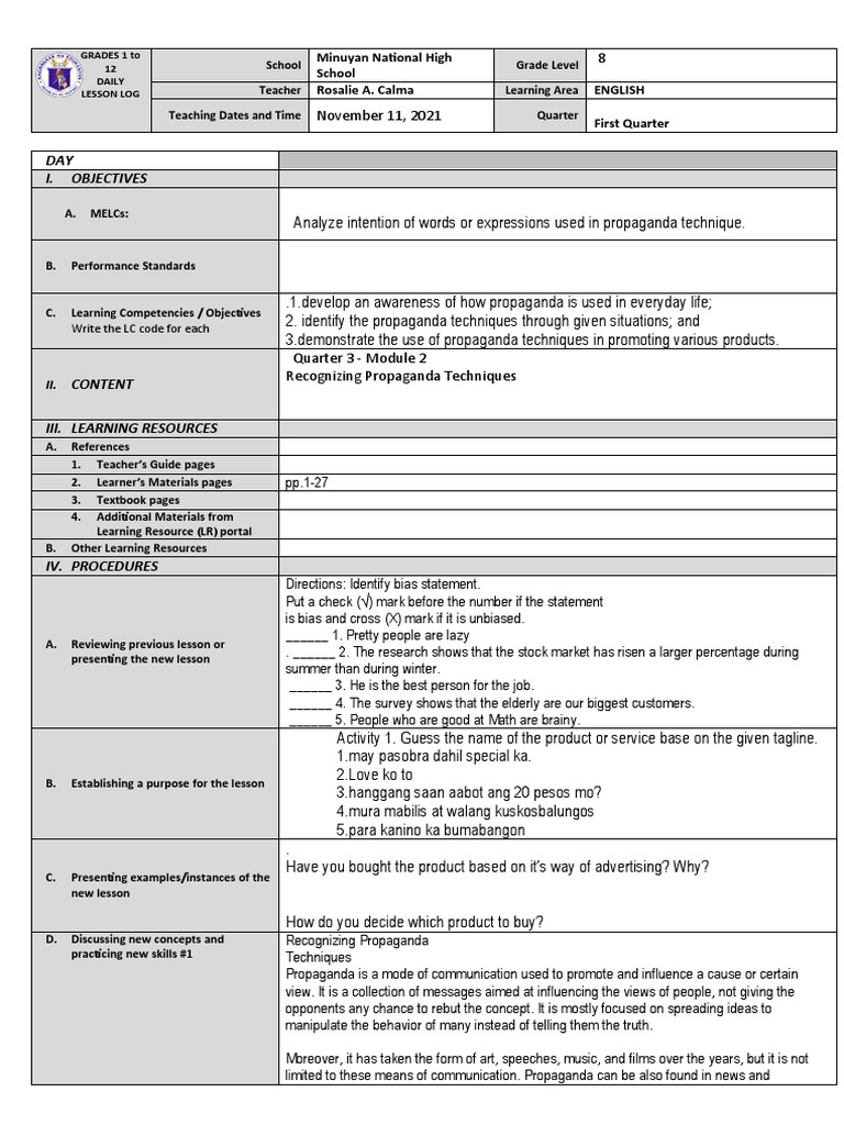 Recognizing Propaganda Technique DLL | PDF