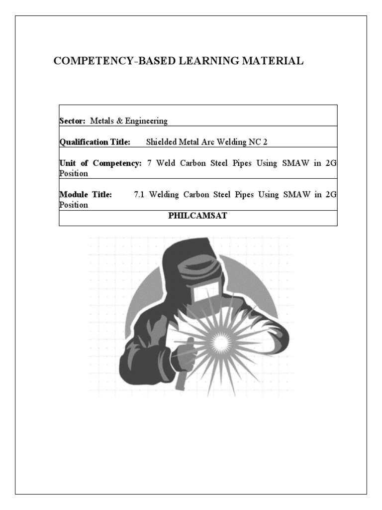 7 Weld Carbon Steel Pipes Using SMAW in 2G Position | PDF