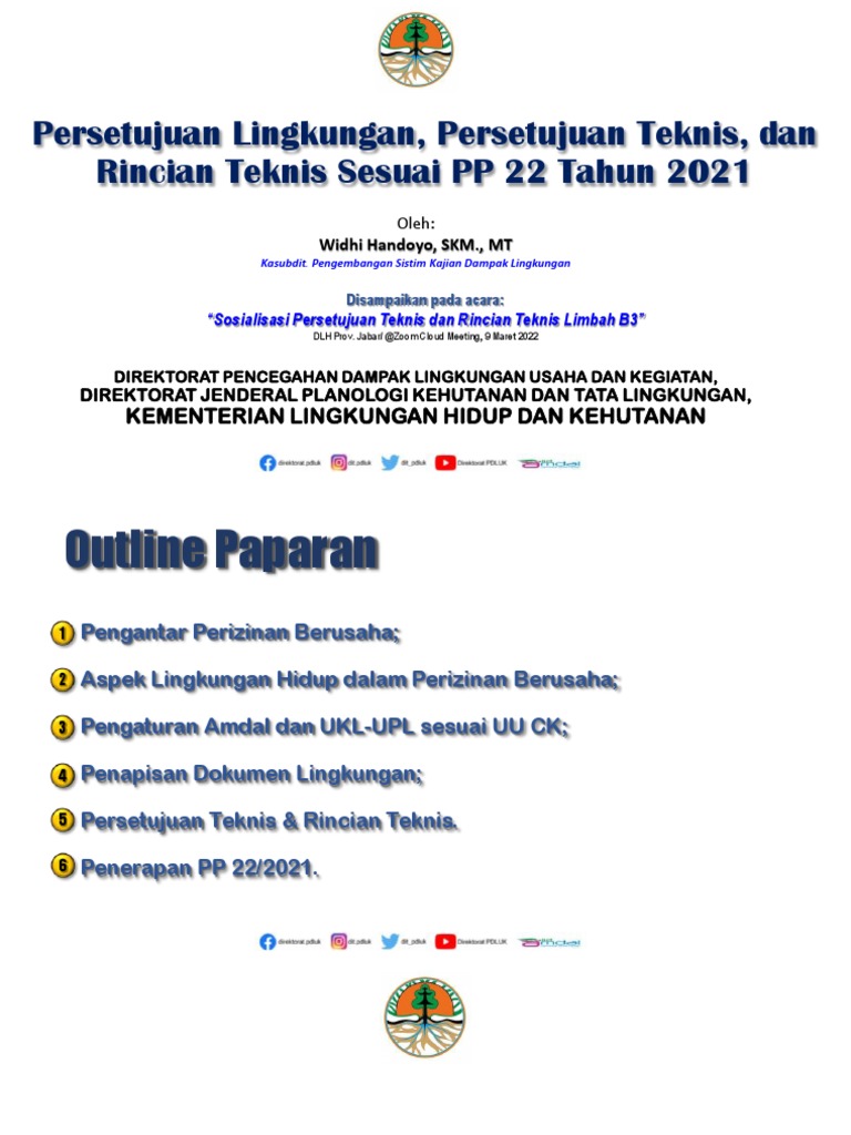 Kewenangan Pertek Dan Rintek - DLH Jabar 09032022 - Rev | PDF