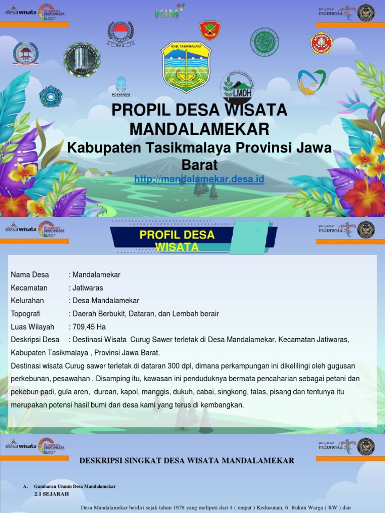 Propil Desa Wisata Mandalamekar | PDF