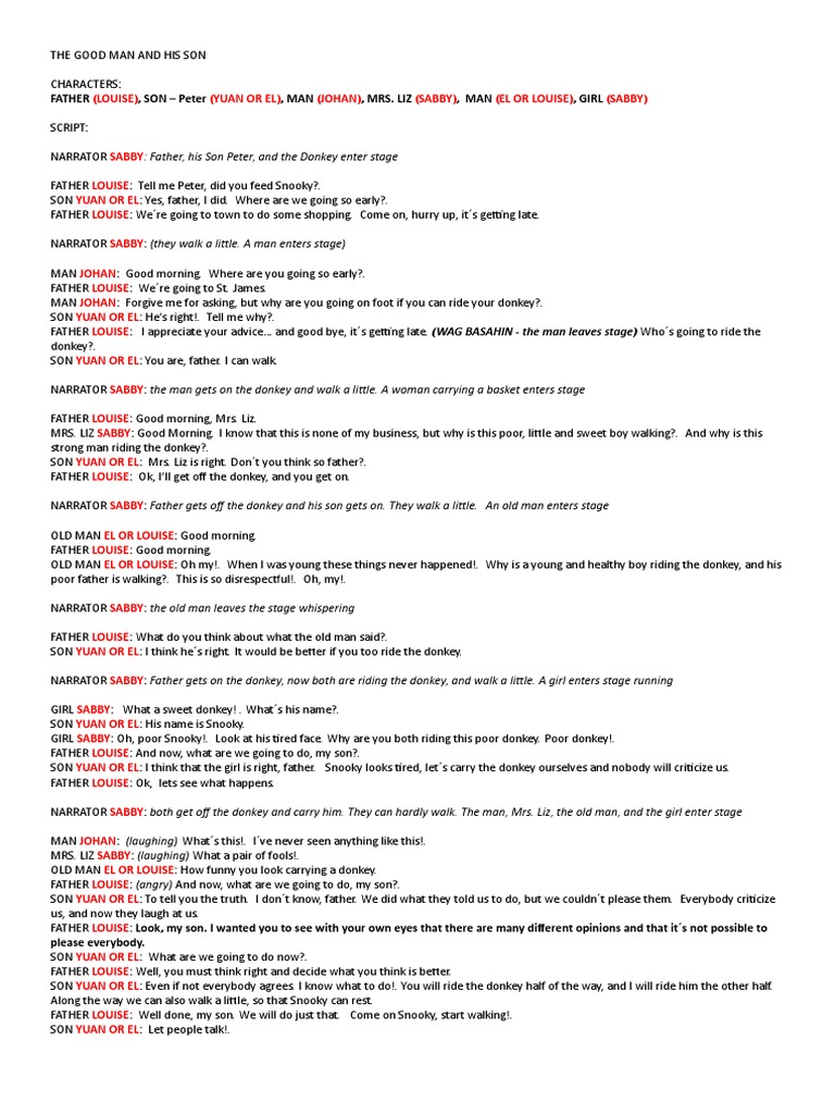 The Good Man and His Son | PDF